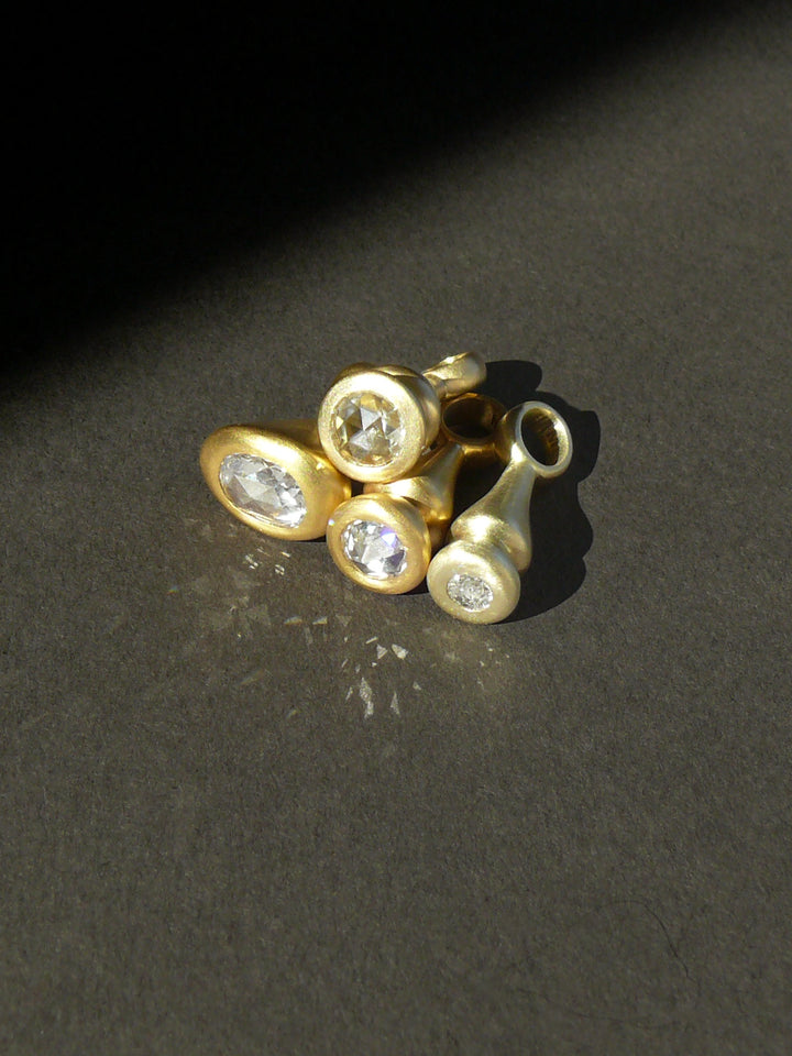 Large Diamond Pendulum Charm No. 1 - Gold | Made Line Jewelry